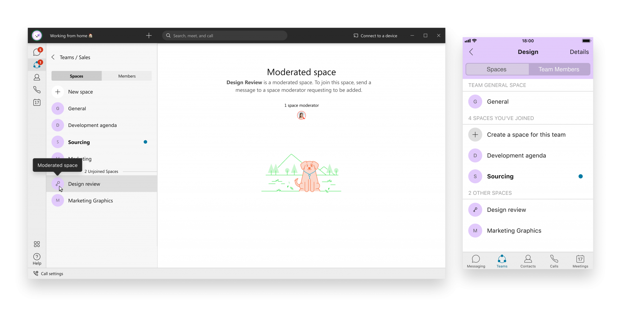 Moderating spaces in a team | Webex Blog