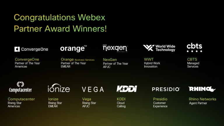 Announcing the 2022 Webex Partner Award Winners | Webex Blog