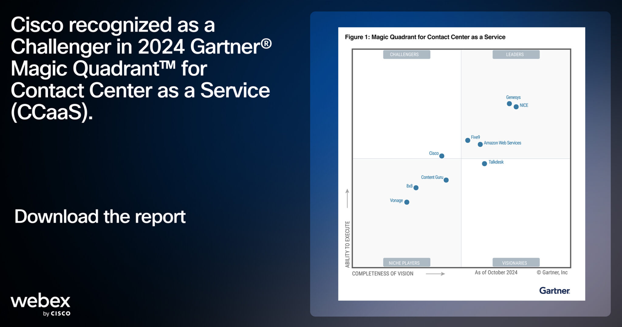 Cisco Named in 2023 Gartner® Magic Quadrant™ for Contact Center as a Service | Webex Blog