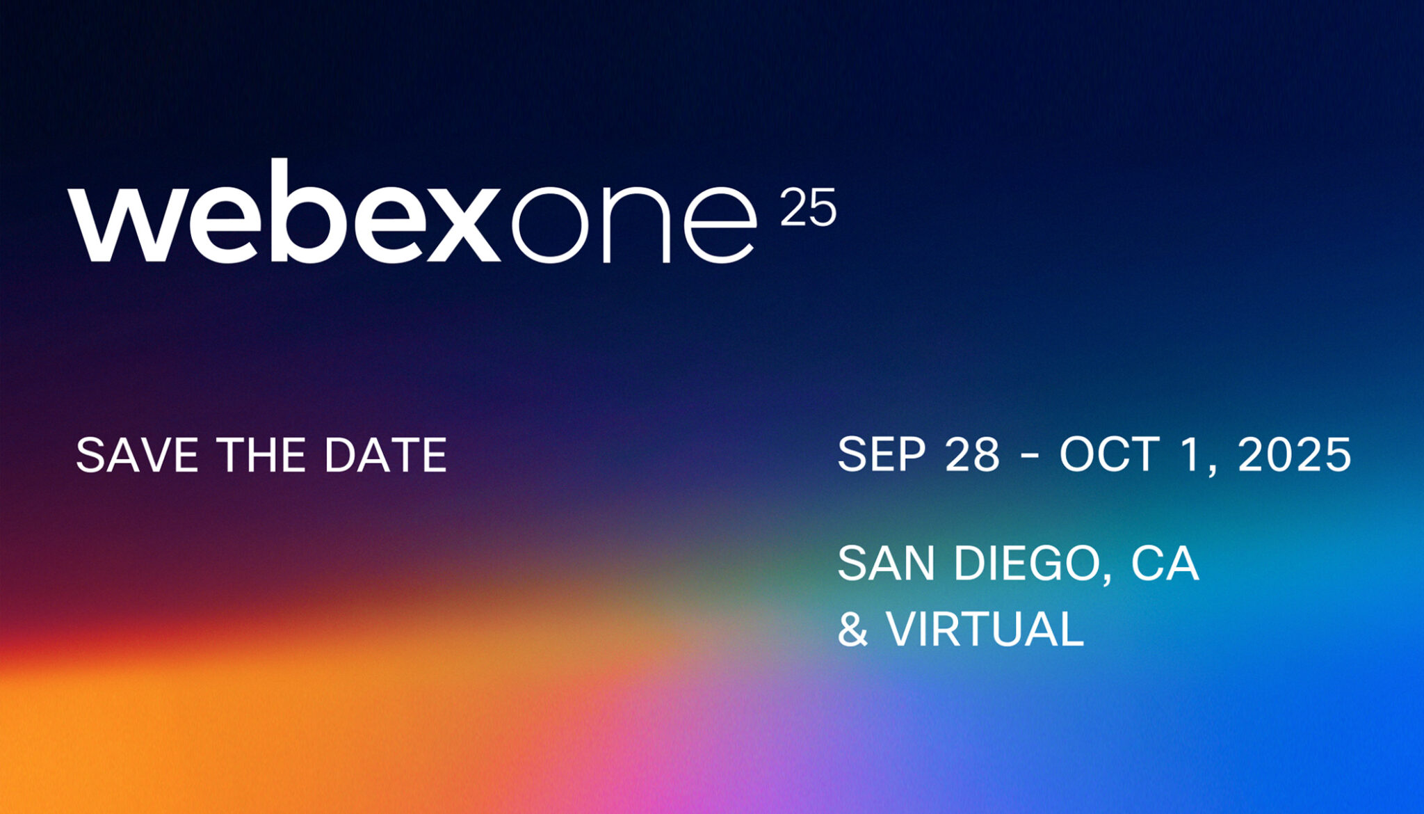 Save the Date: WebexOne 2025 – Where Innovation Ignites!