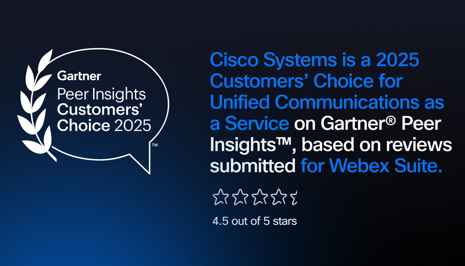 Cisco Earns a 2025 Gartner UCaaS Customers’ Choice