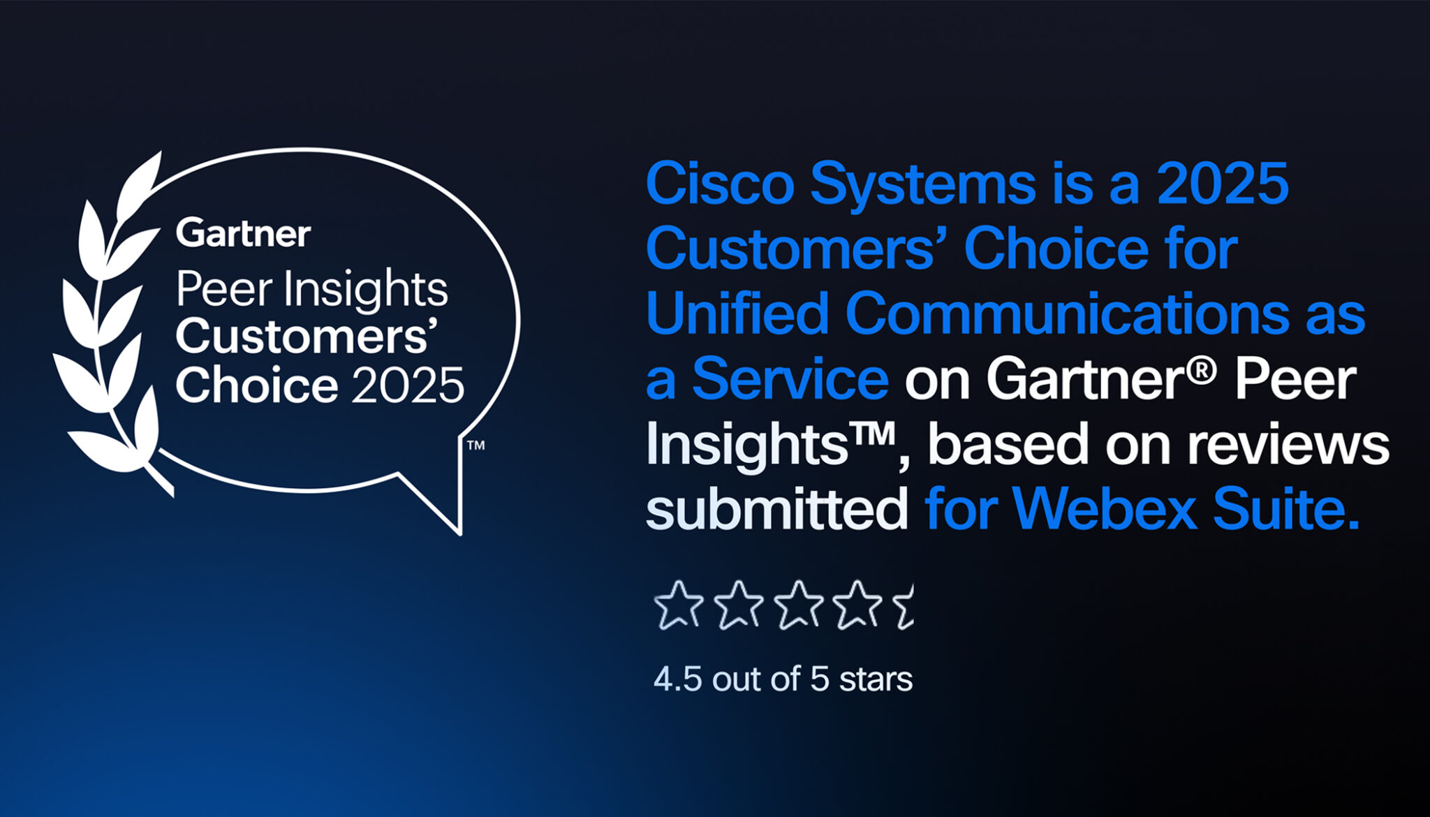 Cisco Earns a 2025 Gartner UCaaS Customers’ Choice