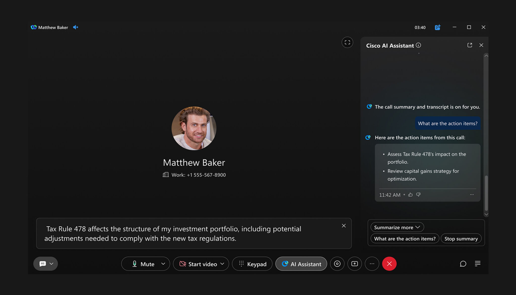 AI Assistant for Webex Calling - Now Generally Available